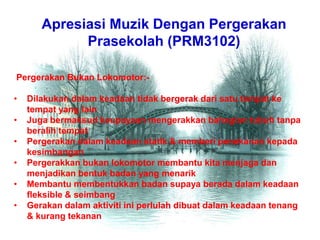 Apresiasi muzik dengan pergerakan prasekolah bahagian 1 | PPT