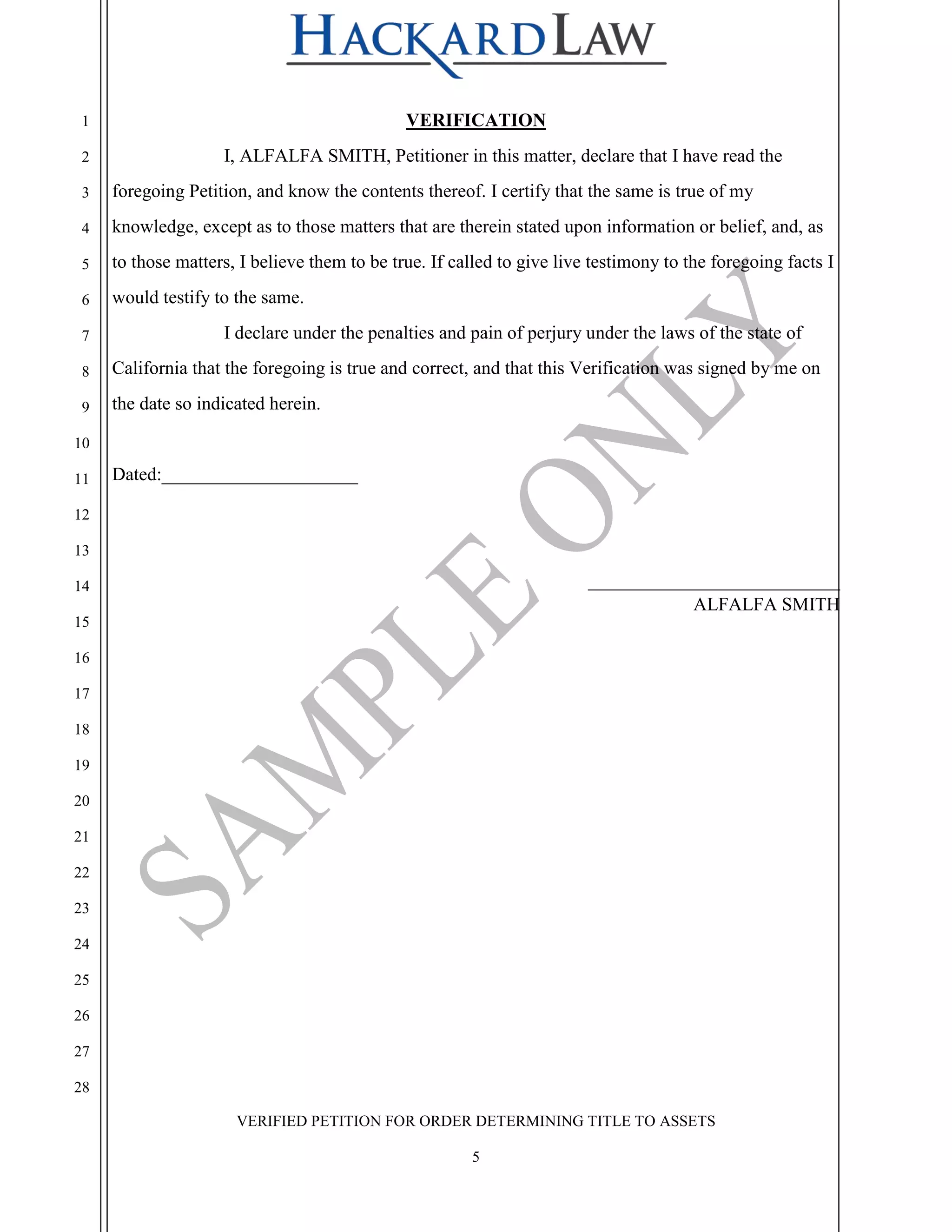 CA Heggstad 850 Probate Petition Los Angeles | PDF