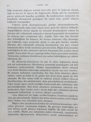 Cahit Arf - "Makineler Düşünebilir mi ve Nasıl Düşünebilir?" | PDF