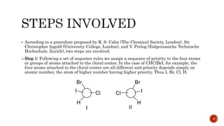 Cahn ingold-prelog projection formula | PPTX