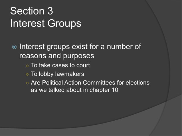 Chapter 11 influencing government | PPT