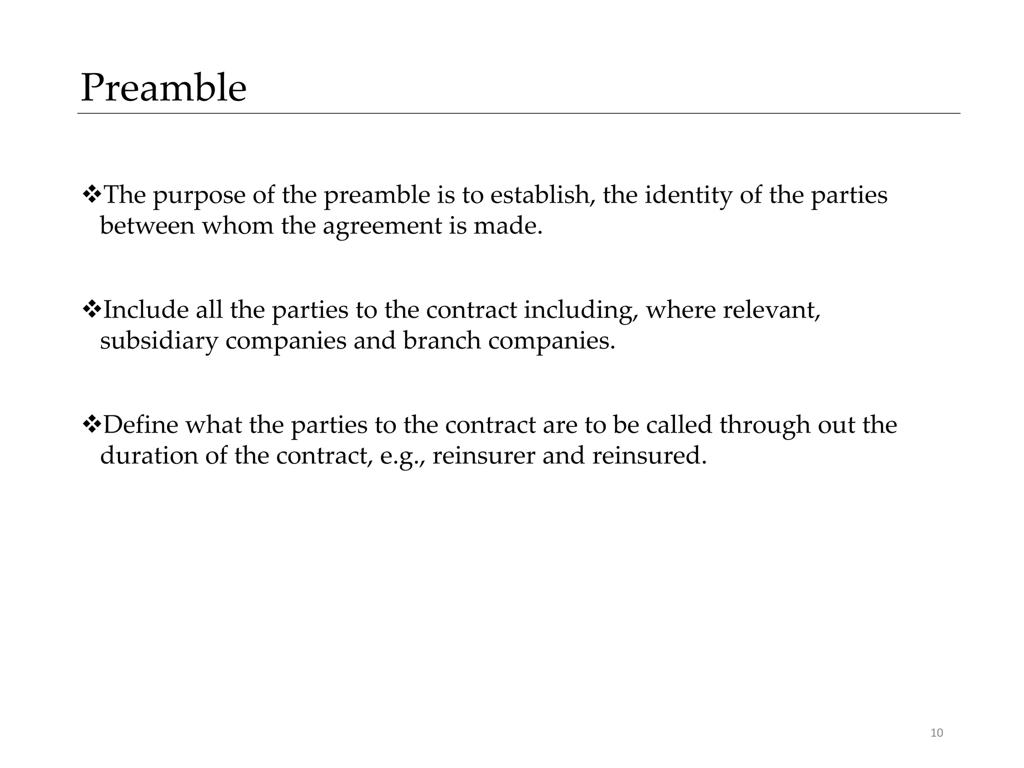 Reinsurance Contract Wordings treaty | PPTX