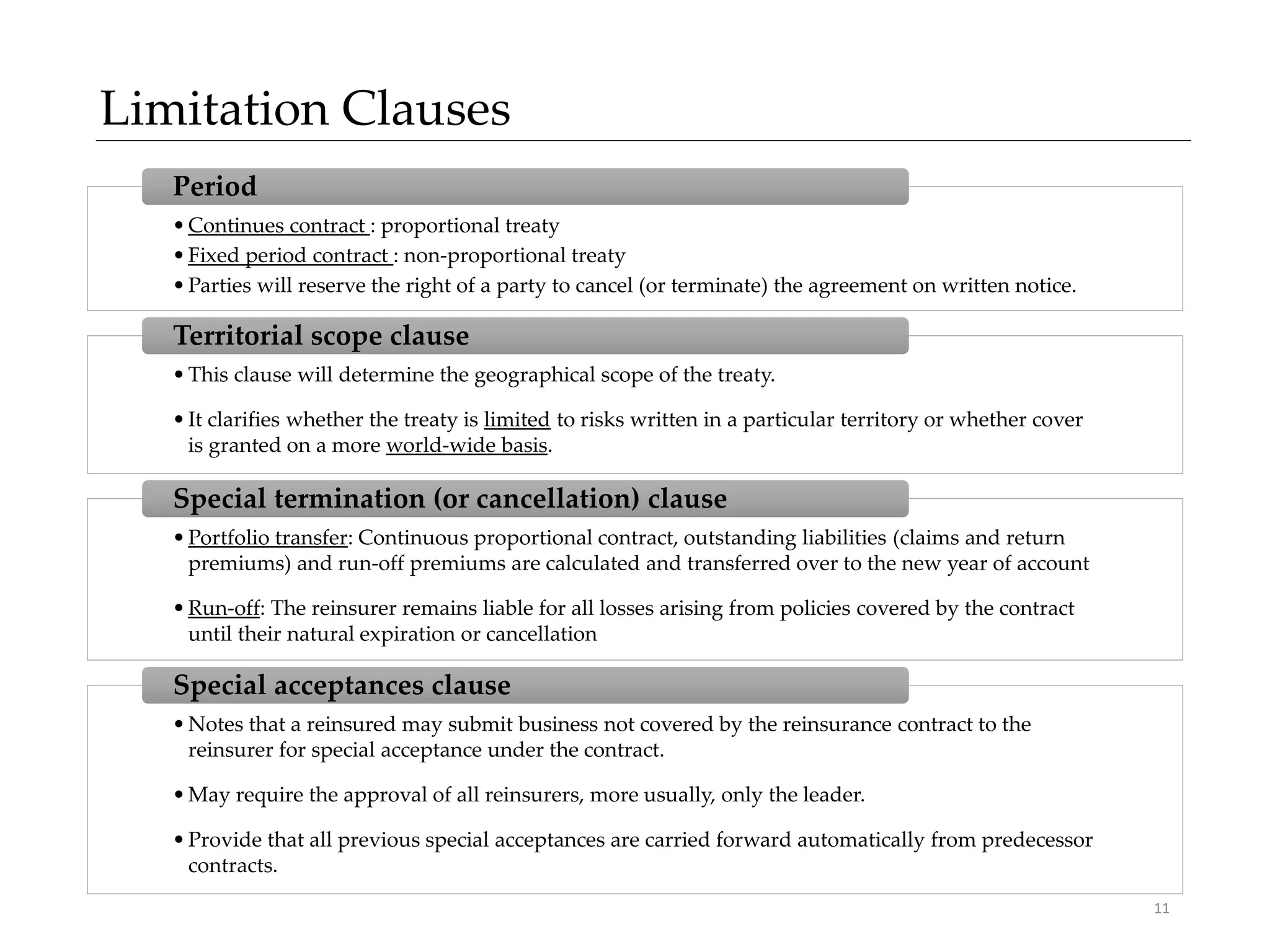 Reinsurance Contract Wordings treaty | PPTX