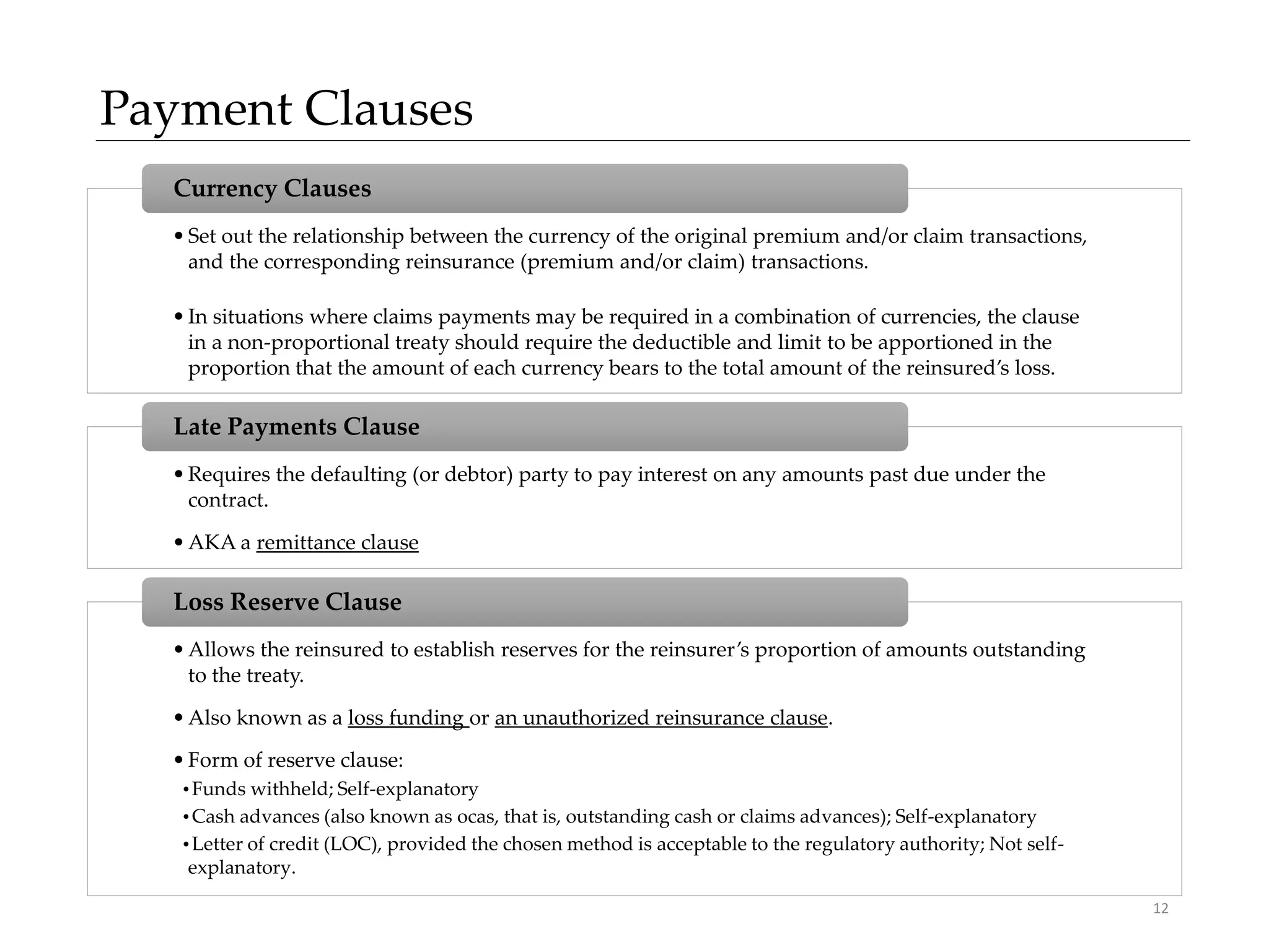 Reinsurance Contract Wordings treaty | PPTX