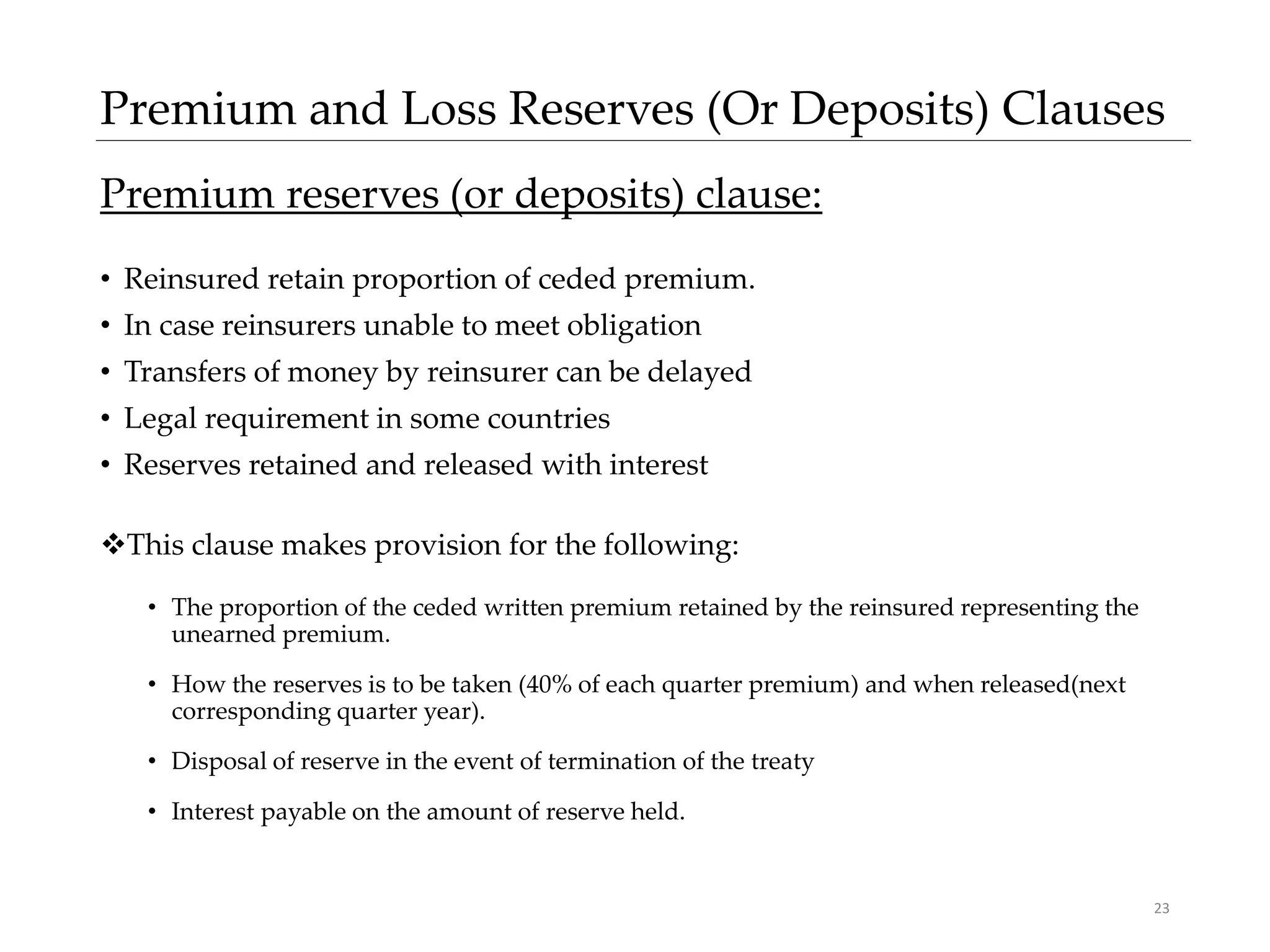 Reinsurance Contract Wordings treaty | PPTX