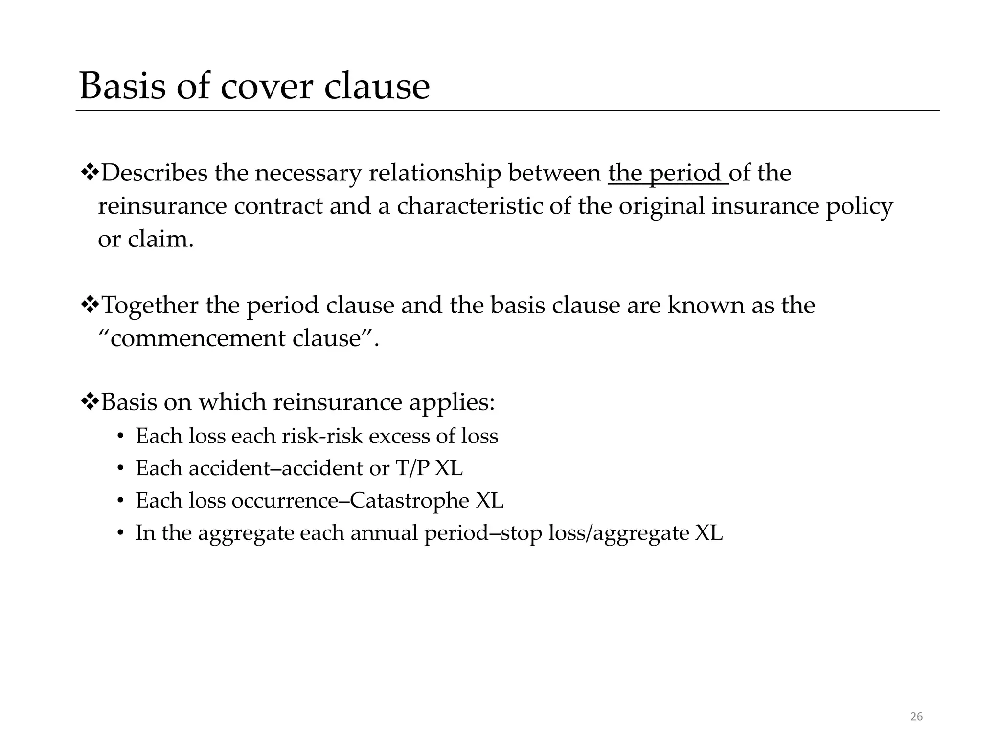 Reinsurance Contract Wordings treaty | PPTX