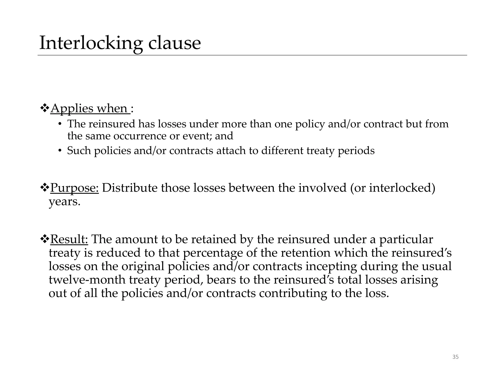 Reinsurance Contract Wordings treaty | PPTX