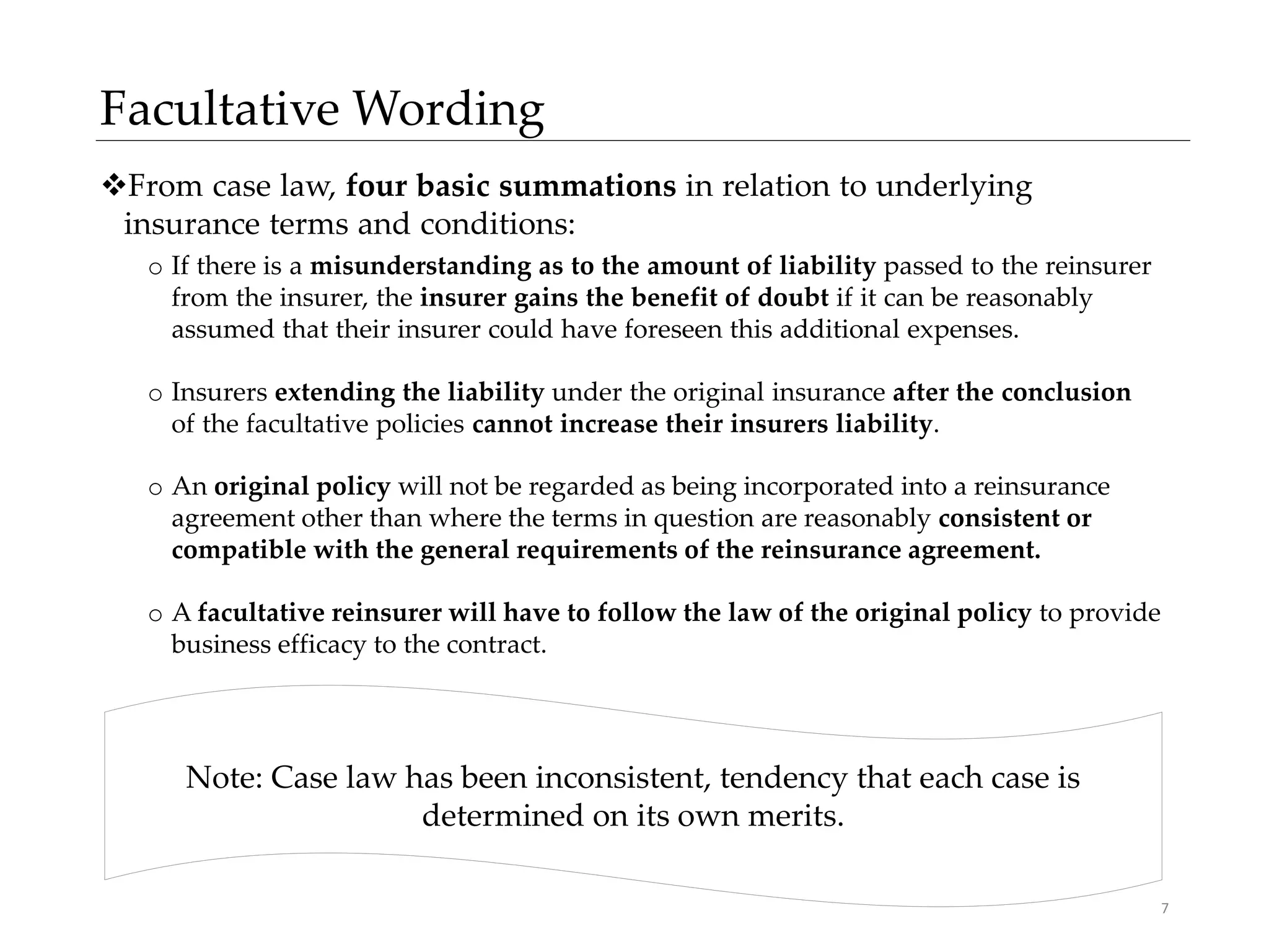 Reinsurance Contract Wordings treaty | PPTX