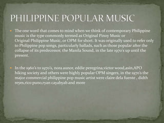 Group 1 Philippine Popular Music | PPTX