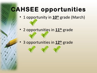 Cahsee test info | PPT