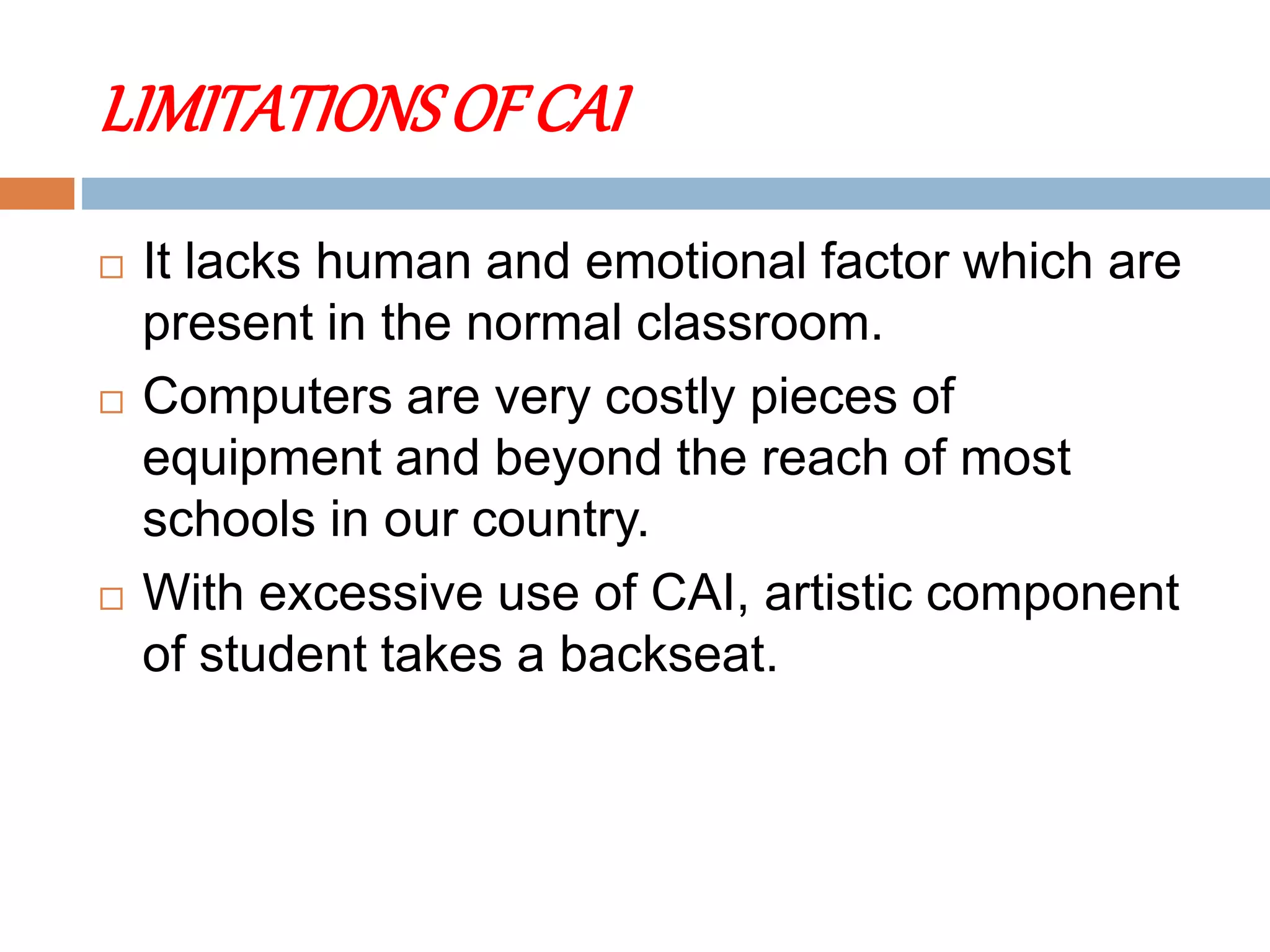 COMPUTER ASSISTED INSTRUCTIONS | PPTX