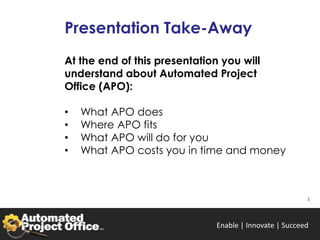 APO Overview | PPTX