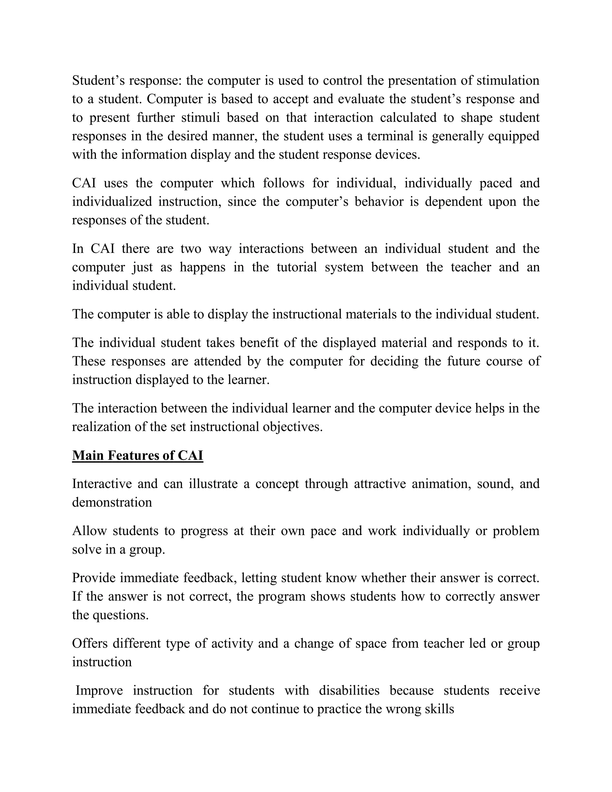 Computer Assisted Instruction | PDF