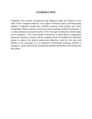 Computer Assisted Instruction | PDF