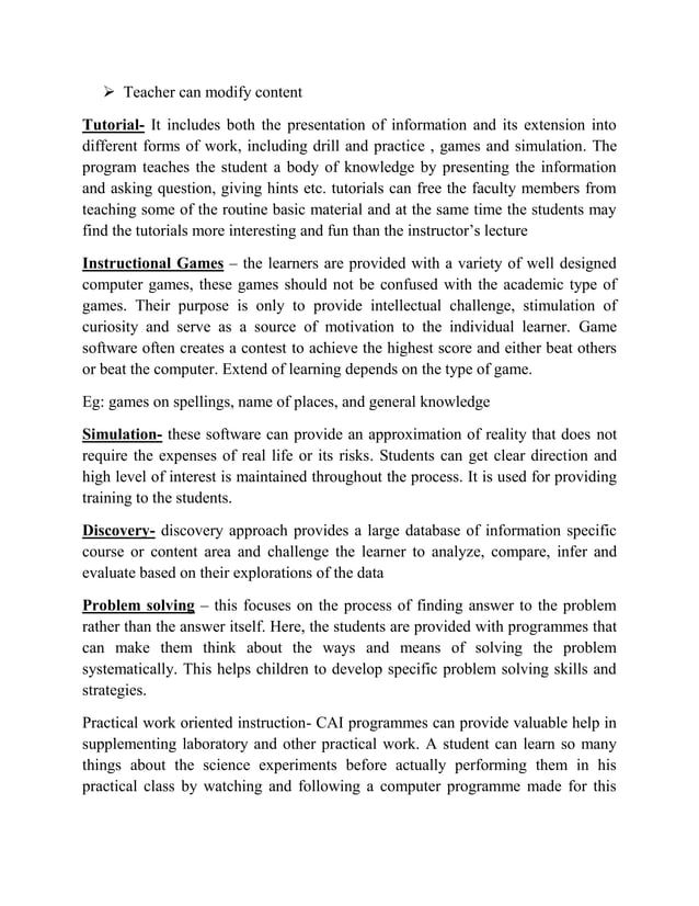 Computer Assisted Instruction | PDF | Education