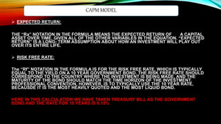 CAPITAL BUDGETING - NPV , CAPM MODEL, IRR | PPT