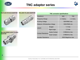 Coaxial connector catalog | PDF | Radio Control | Hobbies & Interests