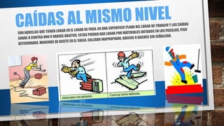 Caídas a nivel y desnivel (higiene y seguridad industrial) | PPTX