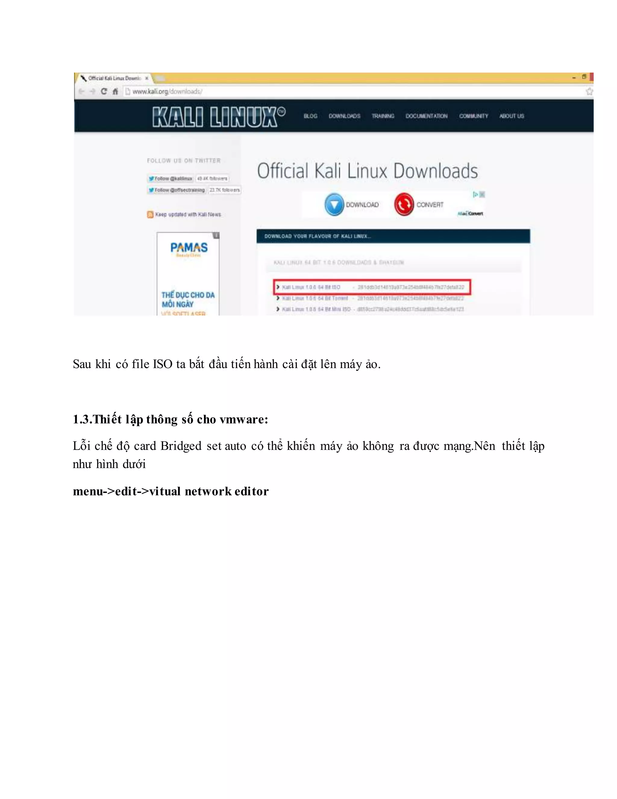 Cai dat kali tren vmware | PDF
