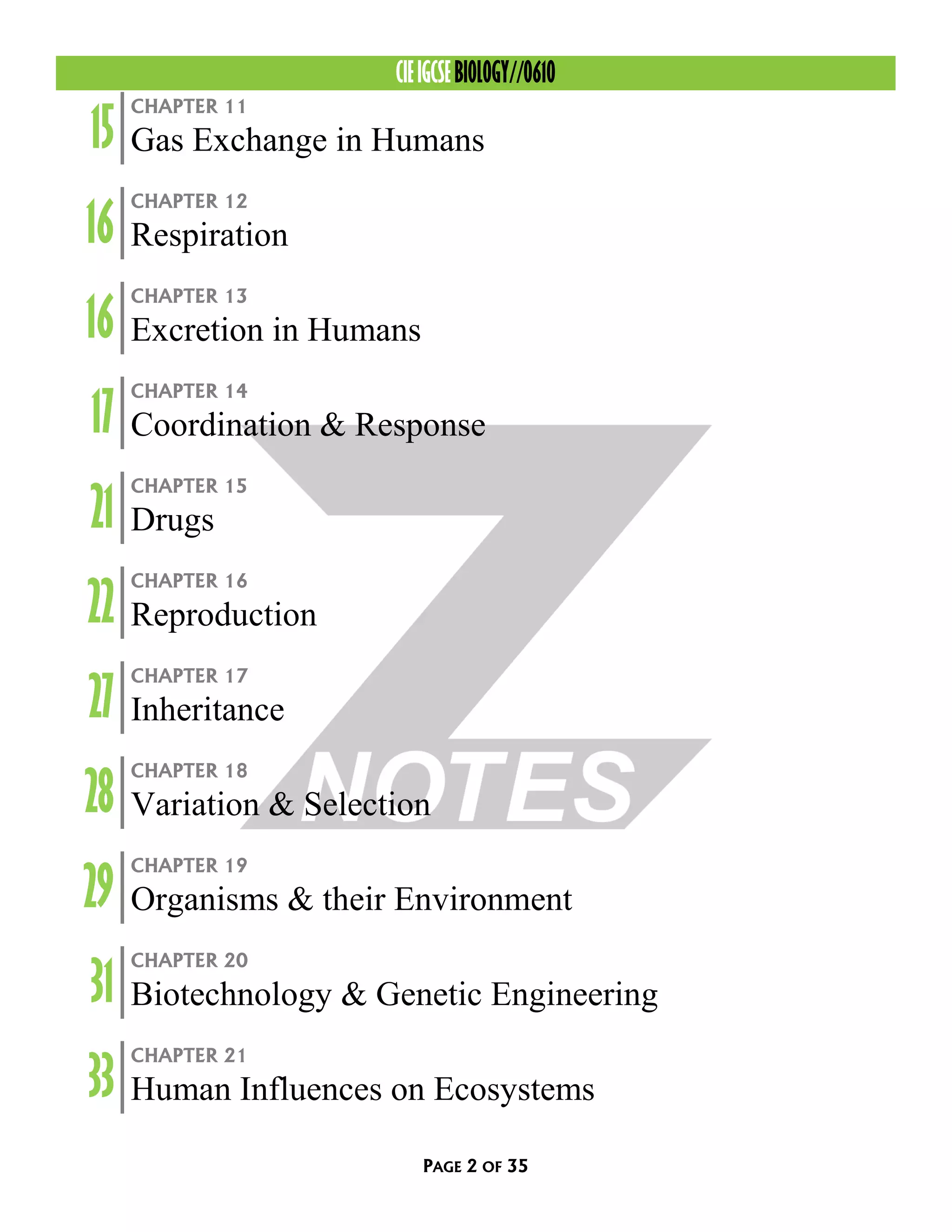 Caie igcse-biology-0610-theory | PDF