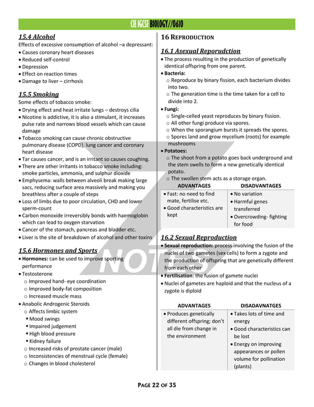 Caie igcse-biology-0610-theory | PDF