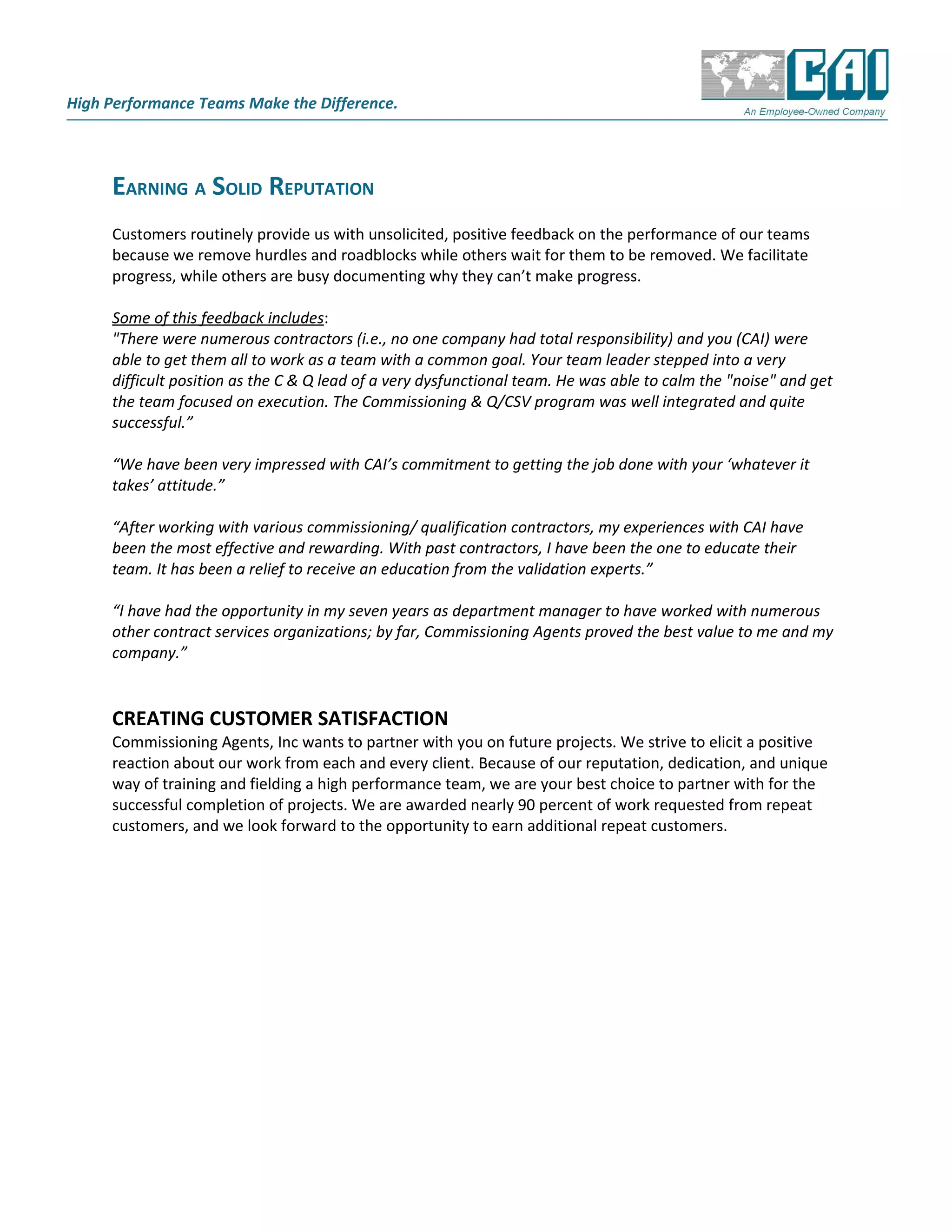 CAI Firm Overview | DOC