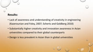 Creativity in Engineering Schools in Asia | PPTX