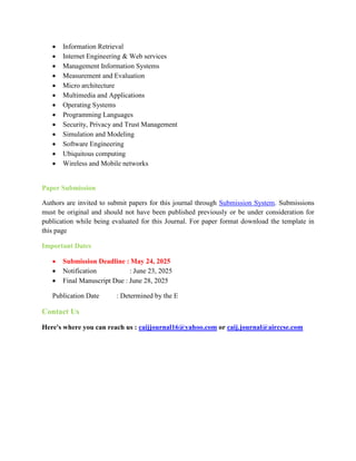 Computer Applications: An International Journal (CAIJ) | PDF