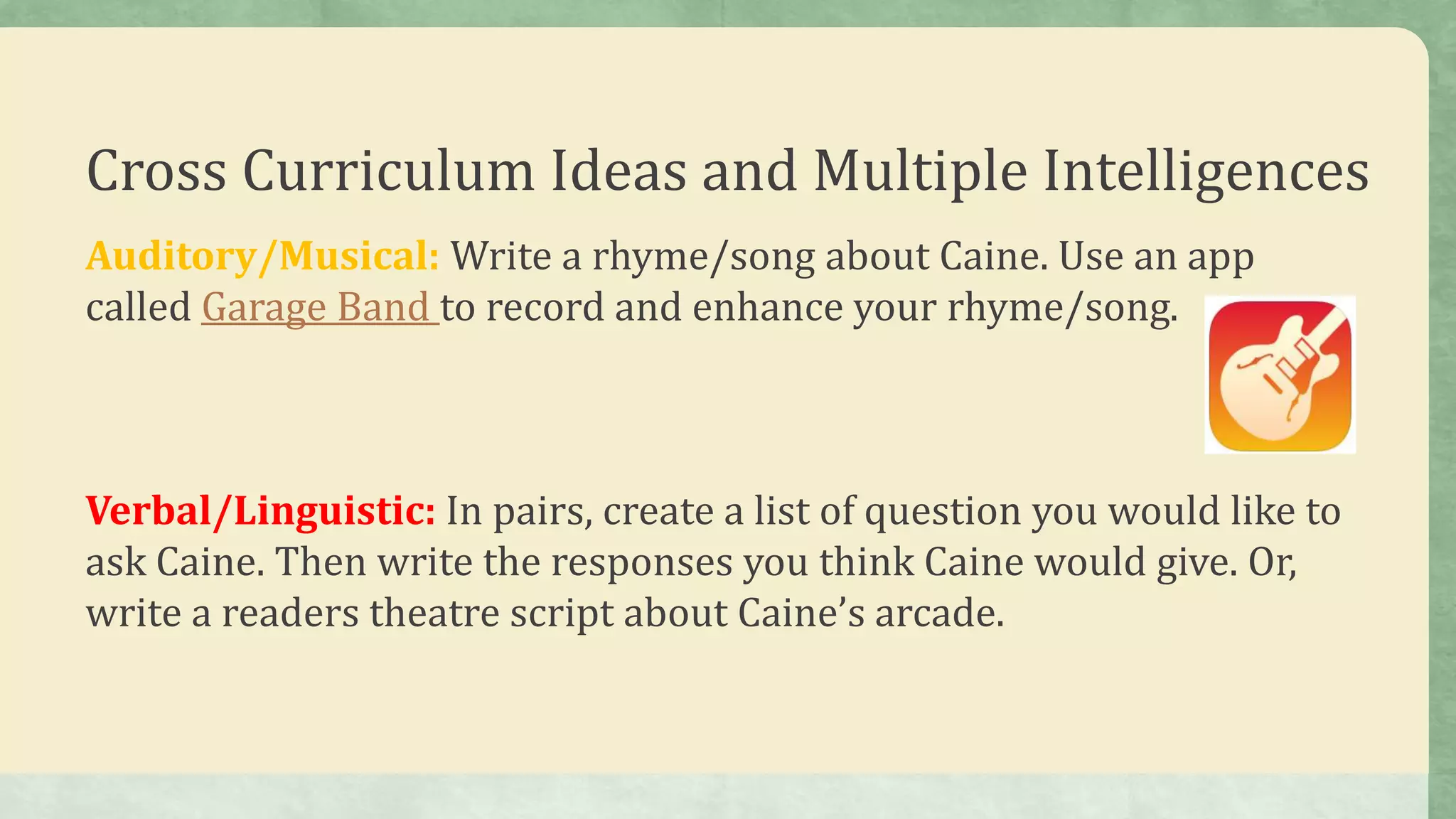 Caine's arcade technology lesson ideas for teachers | PPTX