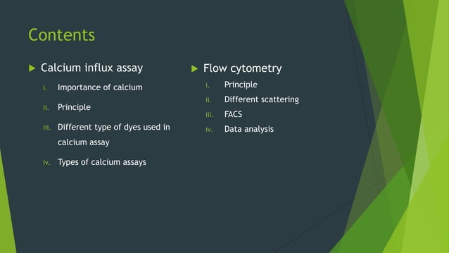 Calcium influx assay and flow cytometry | PPTX | Chemistry | Science