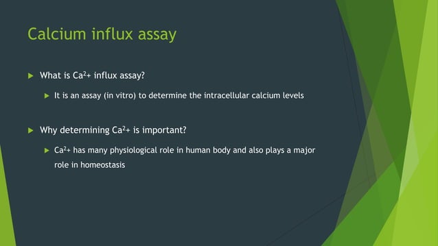 Calcium influx assay and flow cytometry | PPTX | Chemistry | Science
