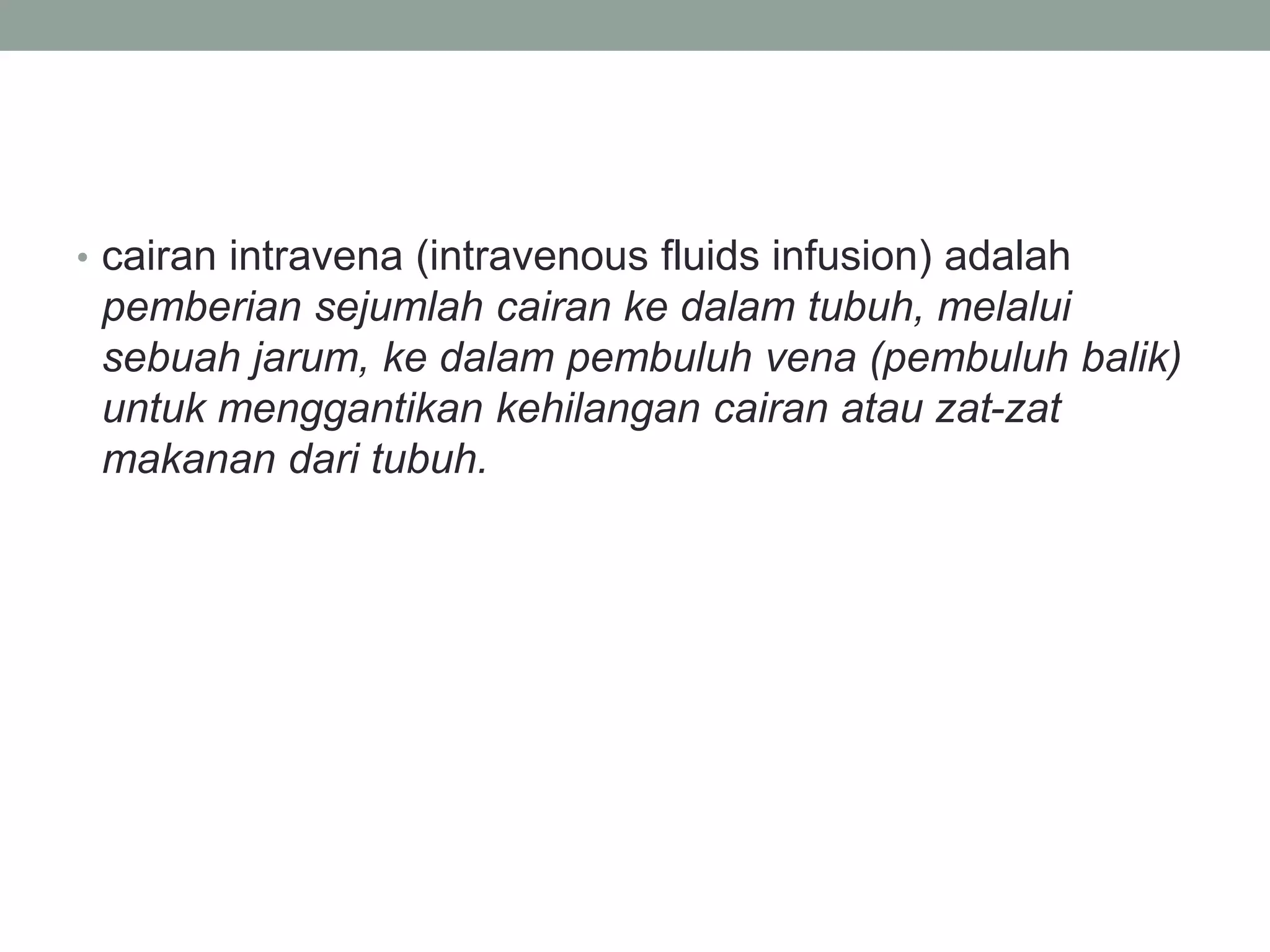 Cairan infus | PPTX