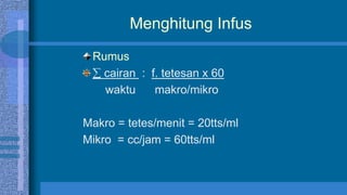 Menghitung kebutuhan cairan pada pasien I | PPT
