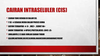 Cairan tubuh dan elektrolit | PPTX