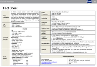 Cairn India - Corporate Presentation - September 2013 | PDF