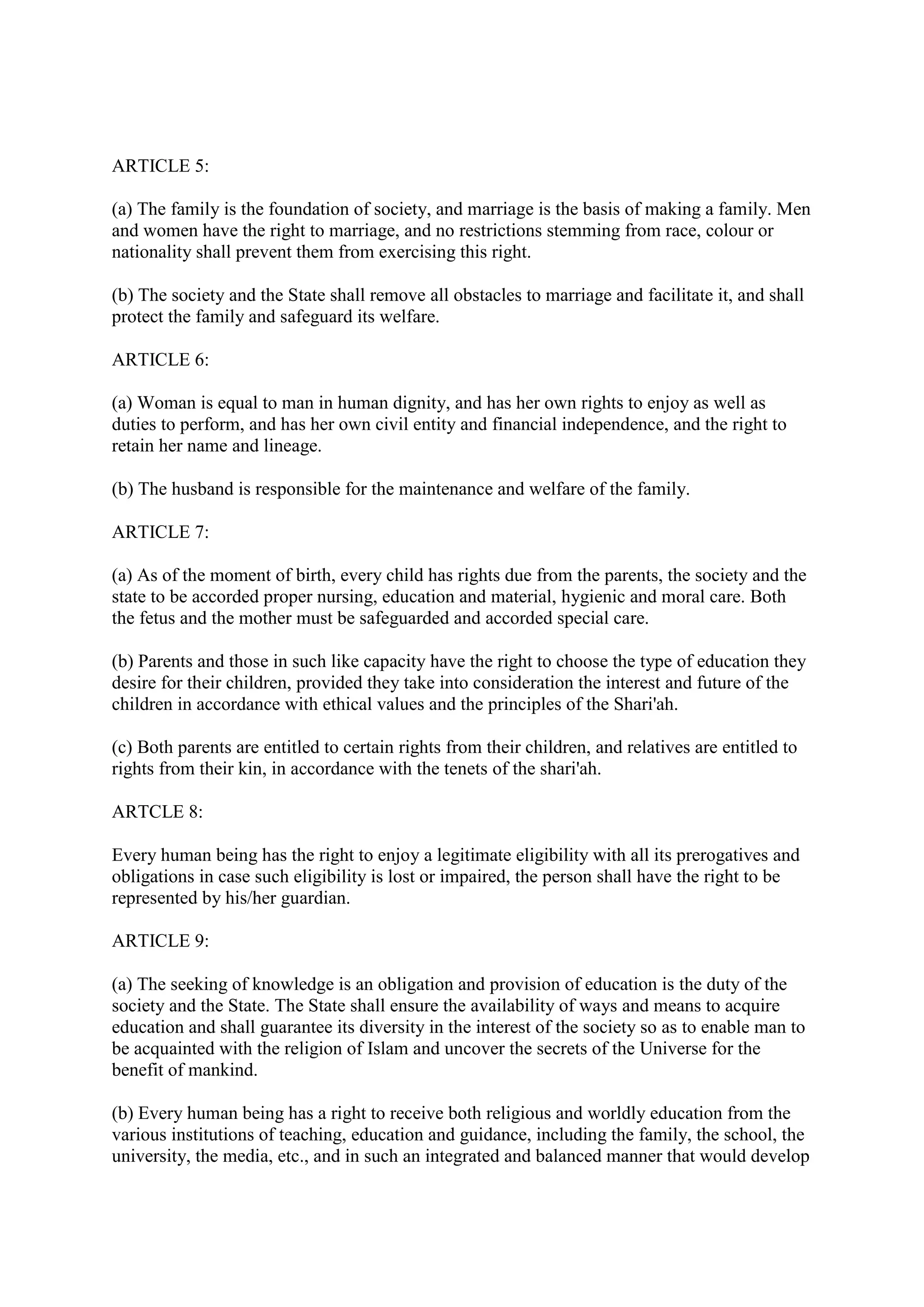 Cairo declaration 1990 | PDF | Islam | Religion & Spirituality