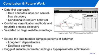 Data-driven Process Discovery - Revealing Conditional Infrequent Behavior from Event Logs | PPTX ...