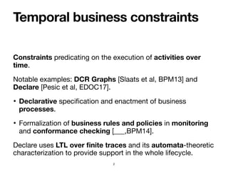 Extending Temporal Business Constraints with Uncertainty | PPT