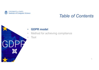 A Method for Managing GDPR Compliance in Business Processes | PPT