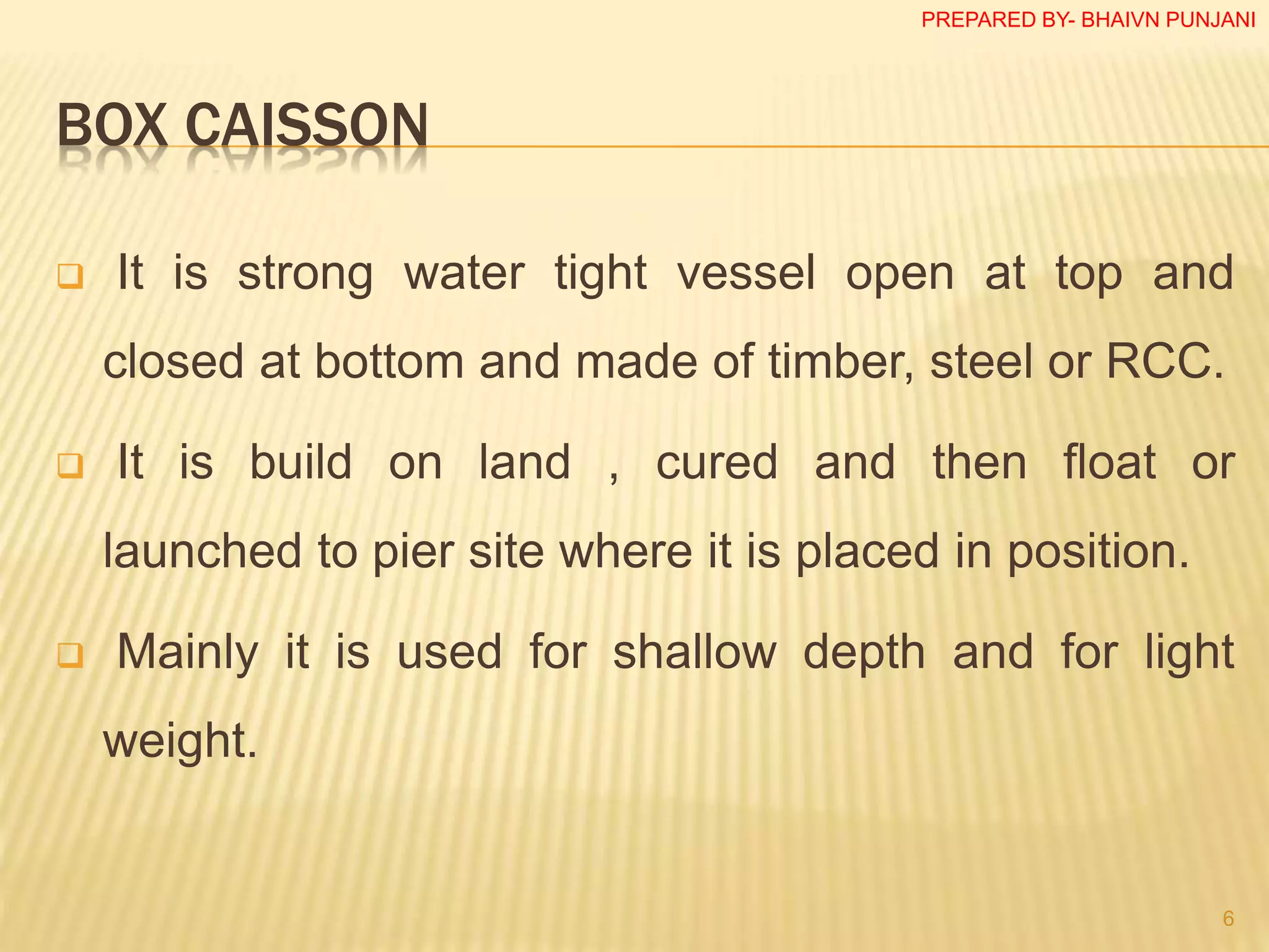 Caisson | PPTX