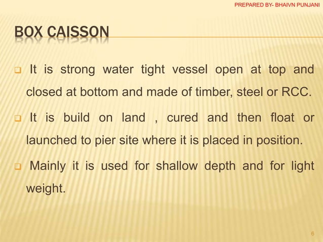 Caisson | PPTX