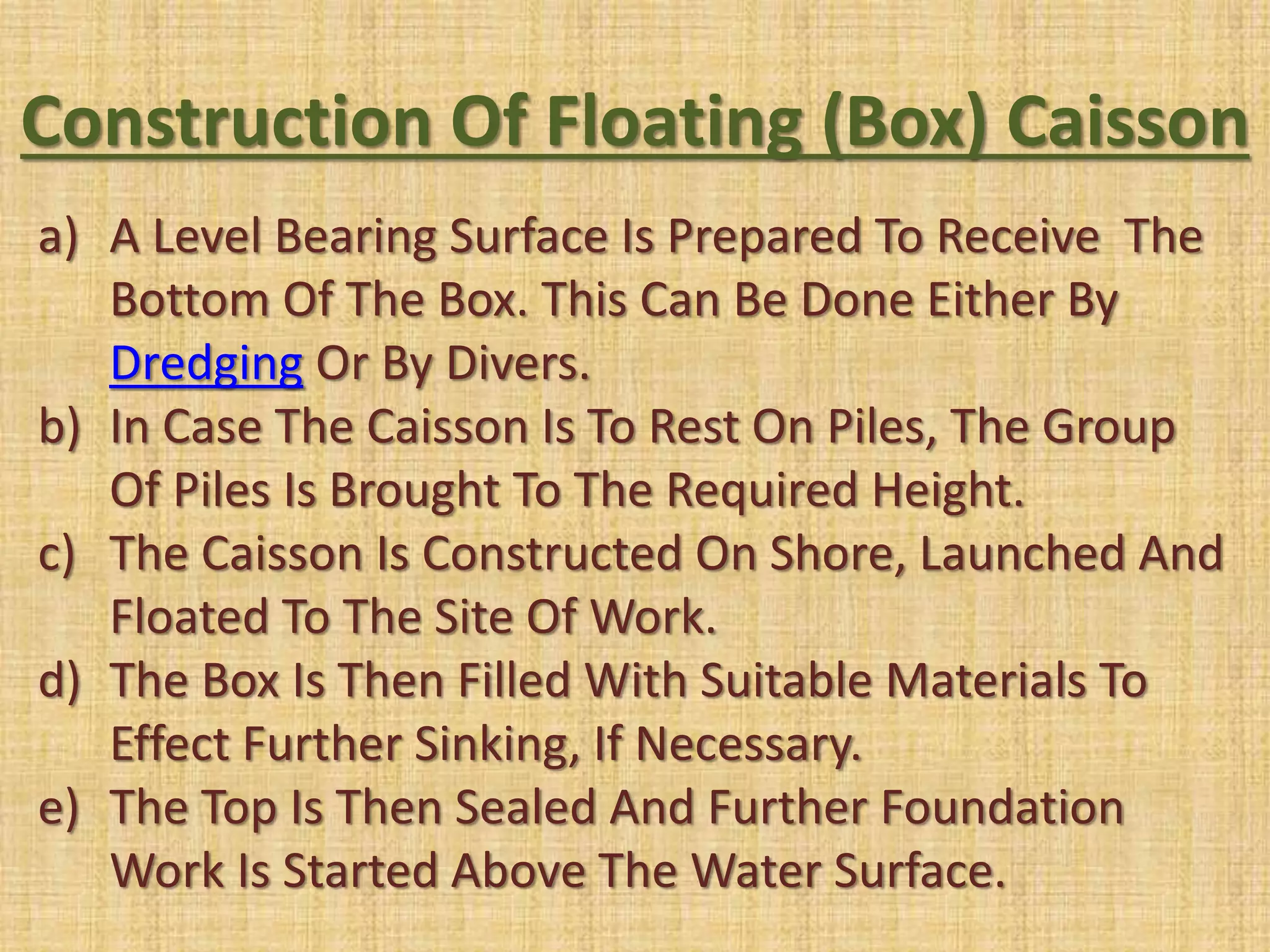 BCT MODULE 2 - Caisson | PPTX