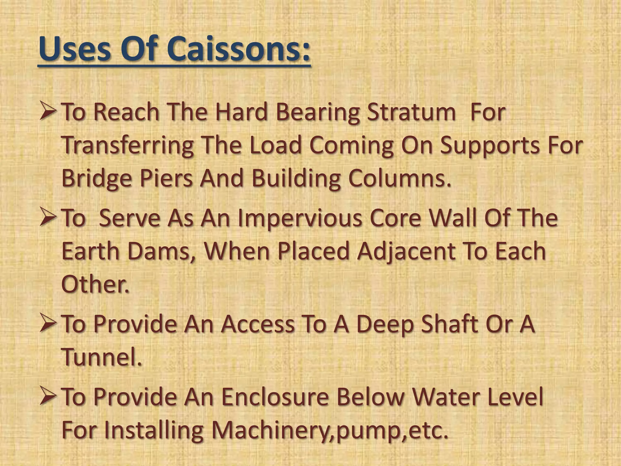 BCT MODULE 2 - Caisson | PPTX