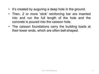 Caissons_Advanced Construction Technology (Semester-6), Civil ...