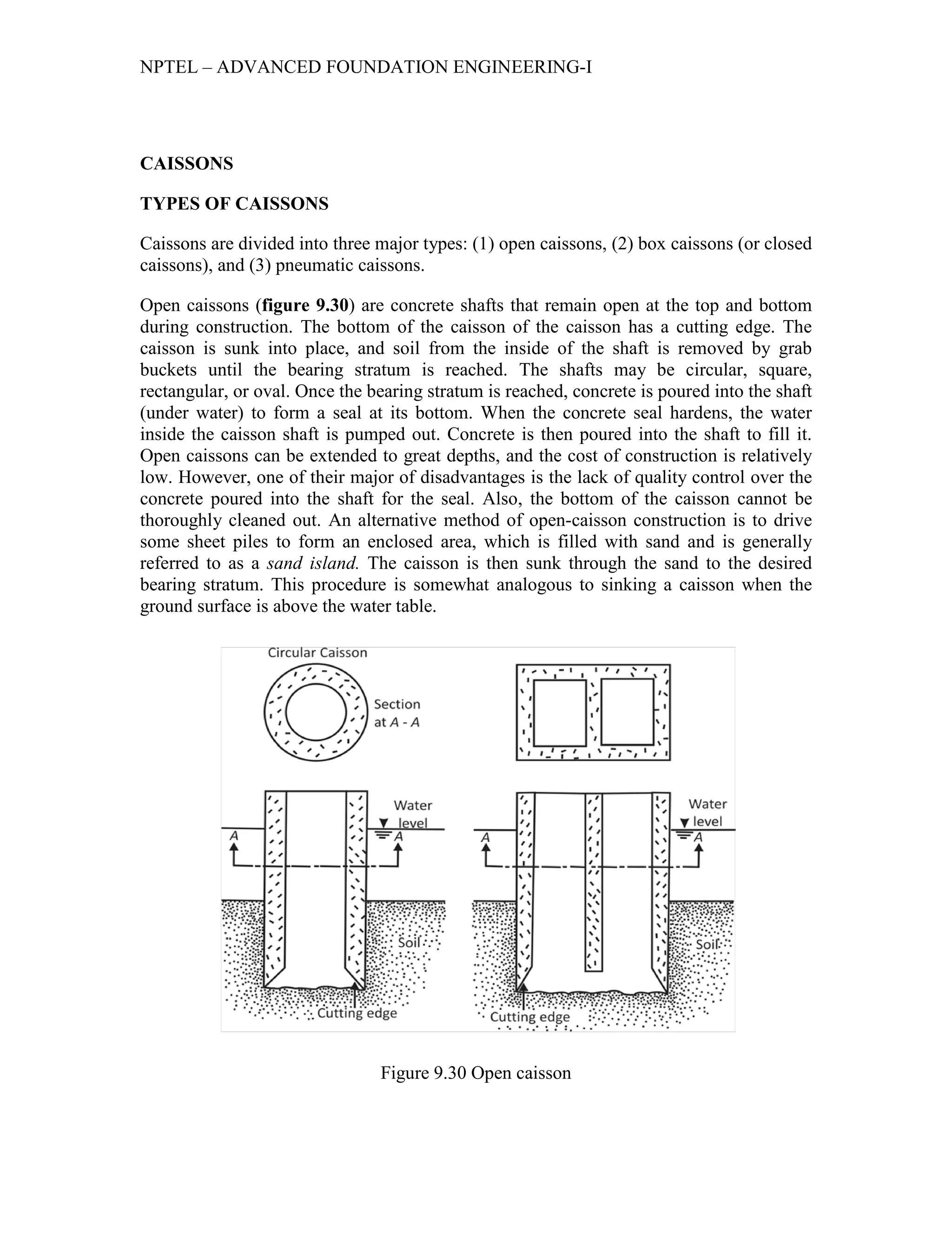 Caisson types | PDF
