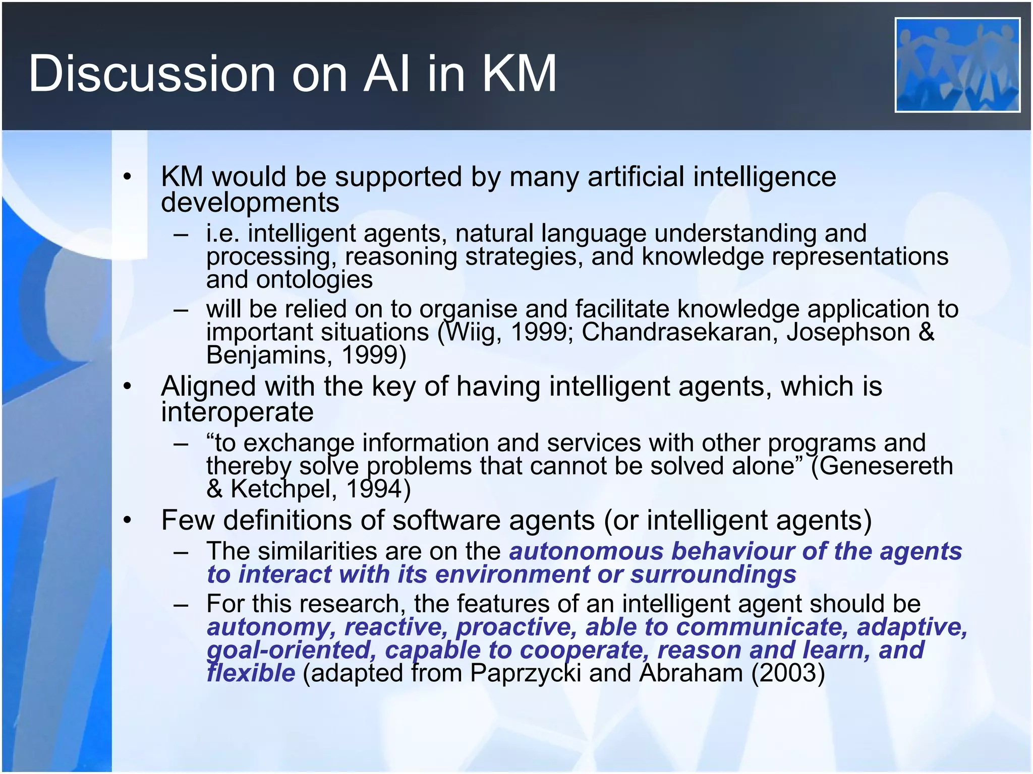 CAIT2010 KT02 Agent-mediated Knowledge Management | PPT
