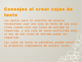 Cajas de texto | ODP
