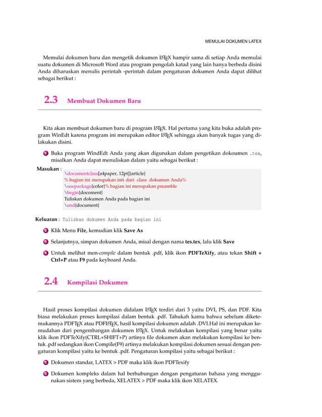 Membuat Dokumen LaTeX | PDF