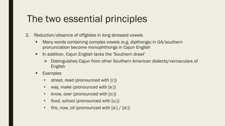 English Varieties: Linguistic Background of Cajun English | PDF