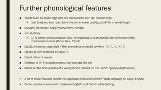 English Varieties: Linguistic Background of Cajun English | PDF